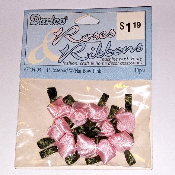 Darice | Other | For 10 Vintage Darice Roses Ribbon For Crafts Nos Pink ...